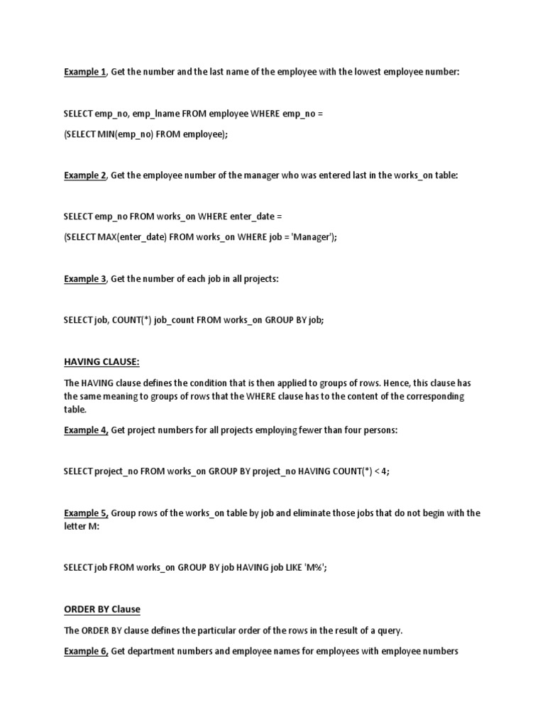 Lab 6 - A (SQL Select Queries) | PDF | Information Retrieval | Information Technology Management