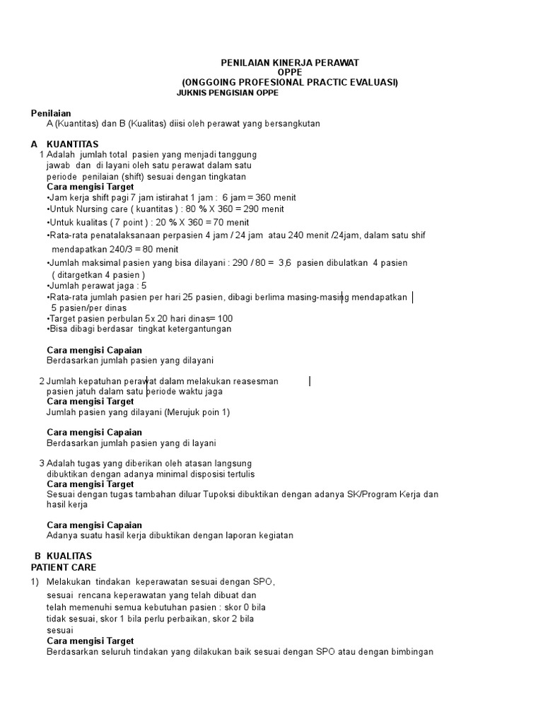 OPPE Ruang Bedah | PDF