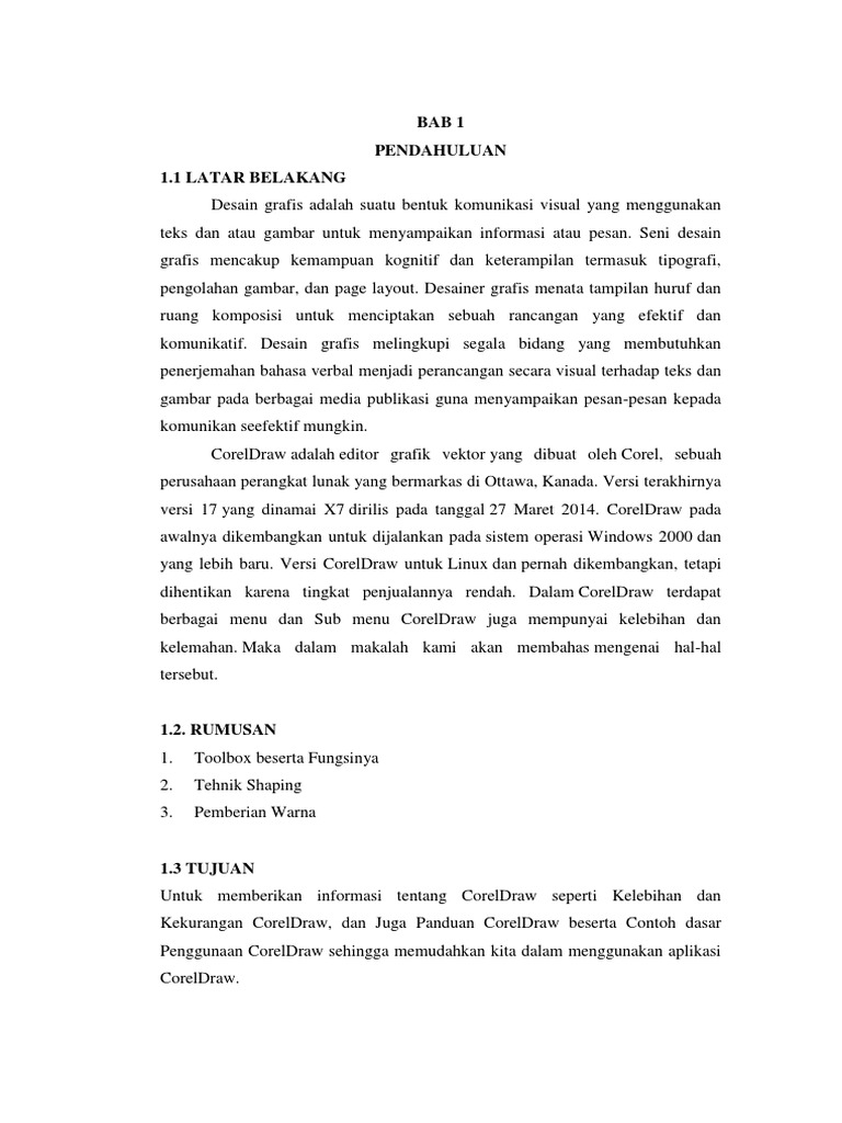 Makalah Corel Draw x7 | PDF