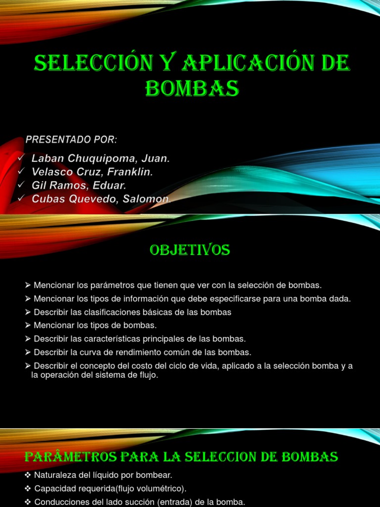 Selección y Aplicación de Bombas | PDF | Bomba | Tecnología energética