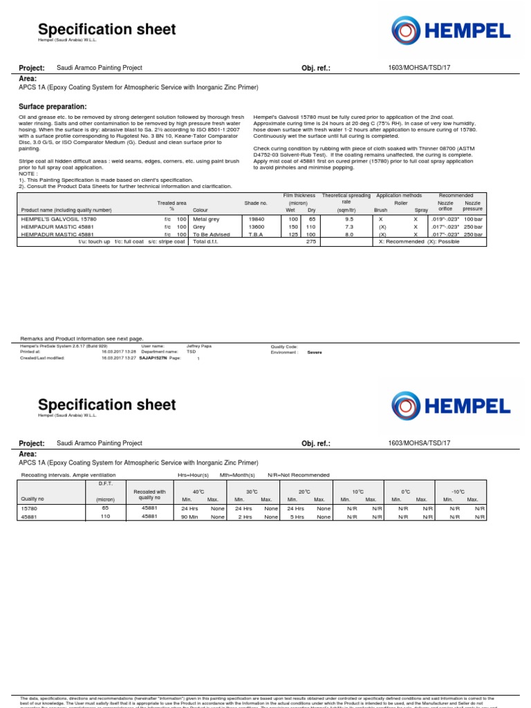 Saudi Aramco Painting Project APCS | Paint | Specification (Technical ...