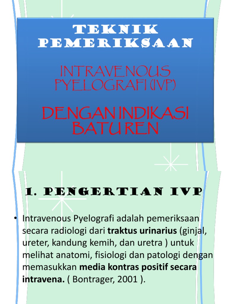 IVP BATU GINJAL | PDF