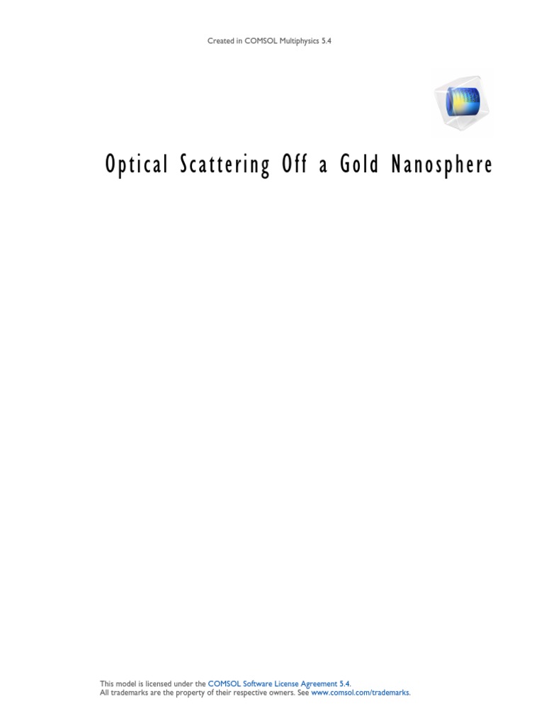 COMSOL Nanosphere Tutorial | PDF | Wavelength | Scattering