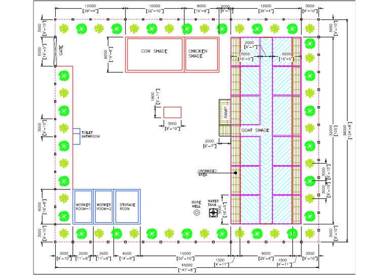 Goat Farm Layout-Plan PDF | PDF
