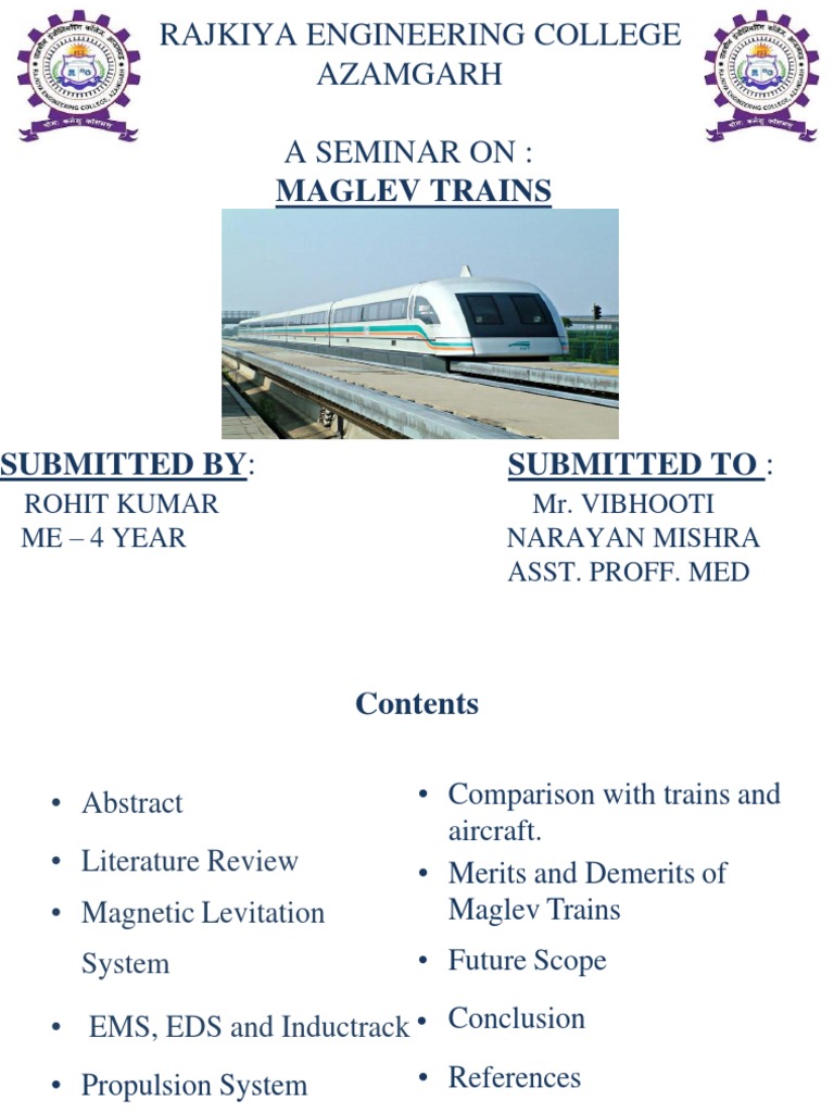 Seminar PPT On Maglev | PDF | Magnet | Magnetism