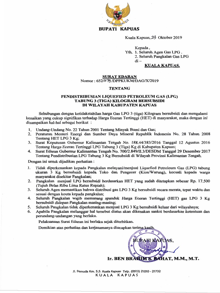 Surat Edaran Bupati PDF | PDF