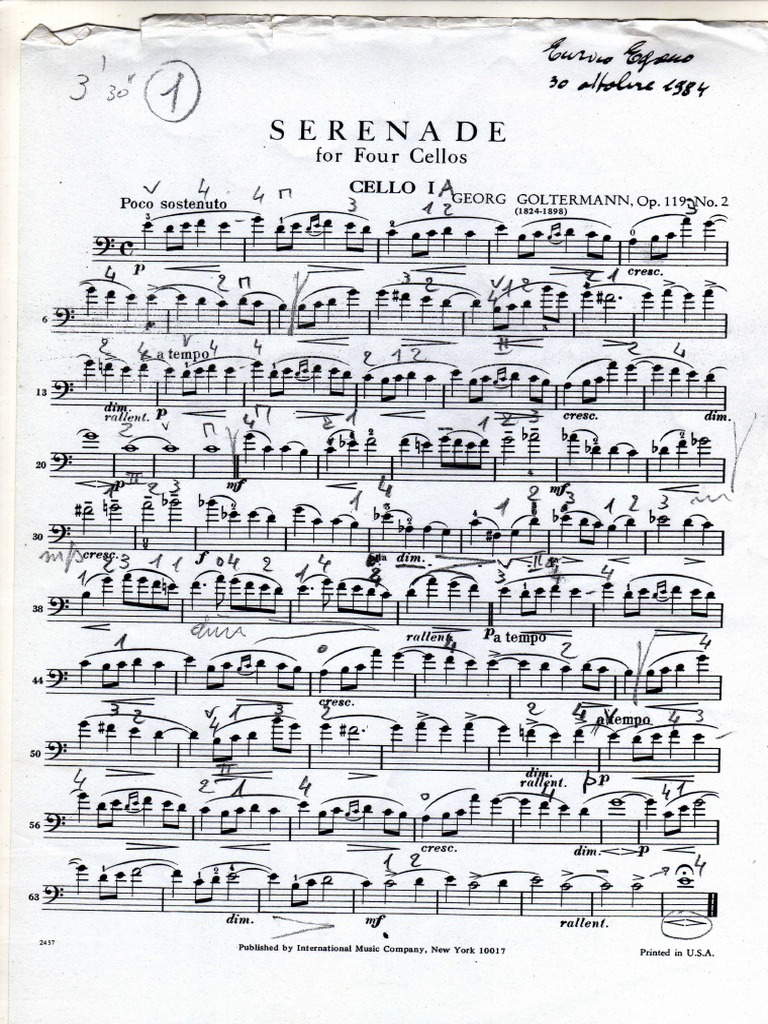 Goltermann Serenade 1 | PDF