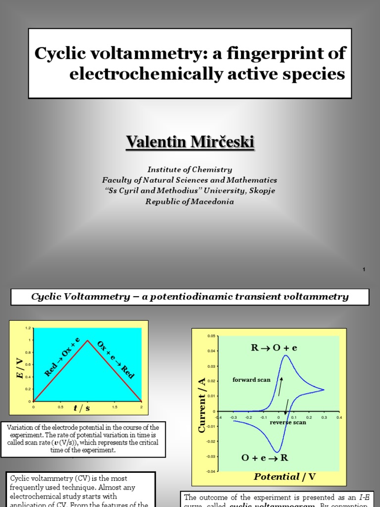 Cyclic Voltammetry | PDF | Physical Chemistry | Chemistry