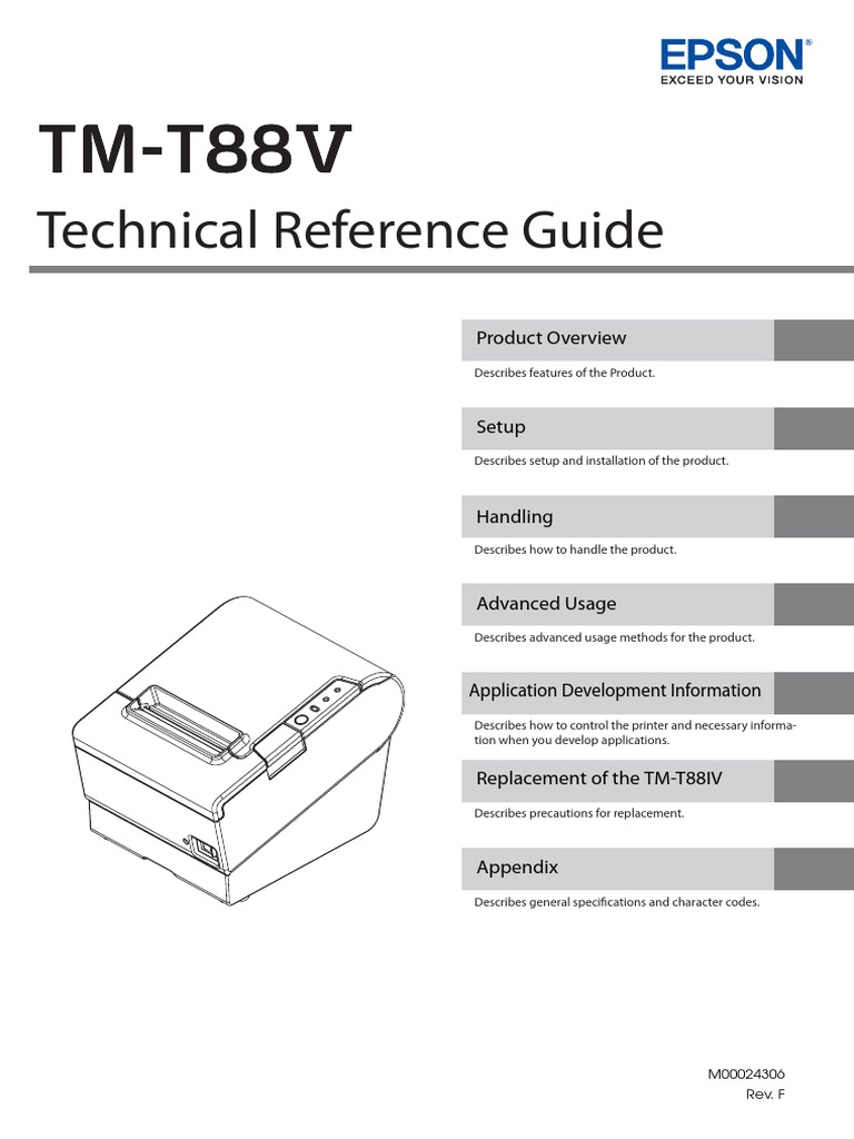TM-T88V TRG en Revf | PDF | Printer (Computing) | Usb