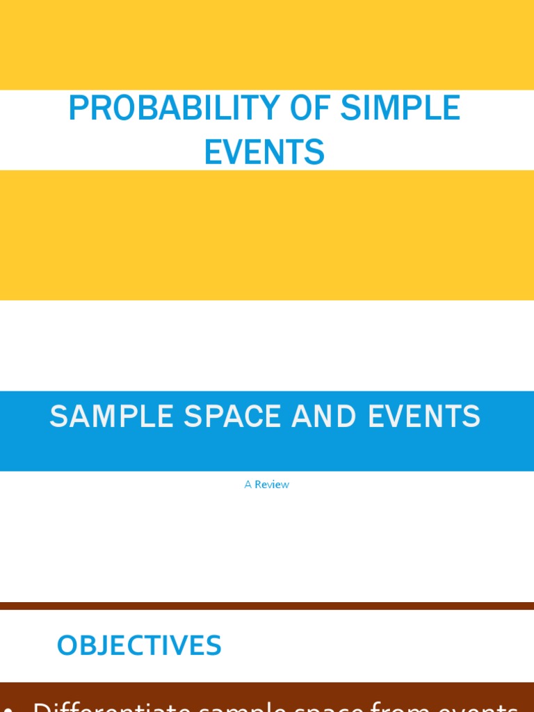 4 Review Sample Space and Event | PDF | Probability | Probability And ...