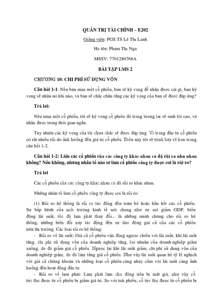 Pham Thi Nga - QTTC - Lms2 | PDF