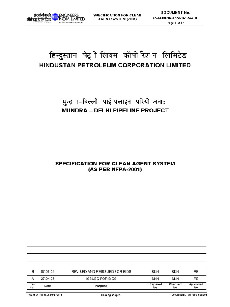 Clean Agent System | PDF | Power Supply | Specification (Technical ...