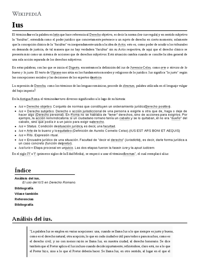 El Ius en El Derecho Romano | PDF | Conceptos legales | Ciencias Políticas