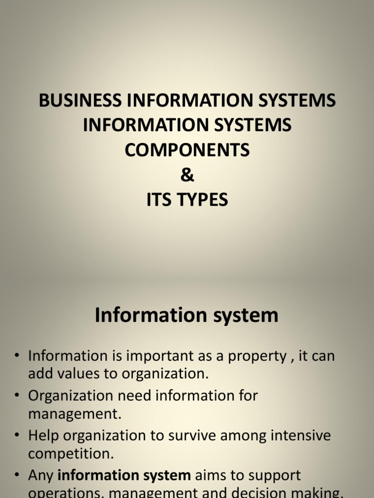 Types of Information Systems | PDF | Information System | Decision Support System