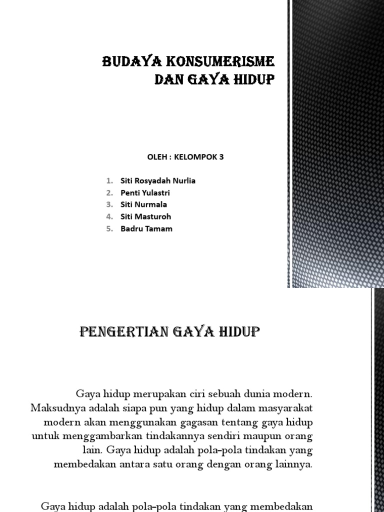 Budaya Konsumerisme Dan Gaya Hidup | PDF
