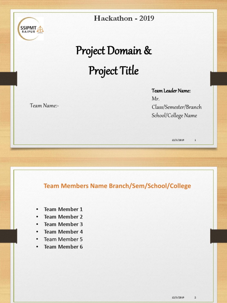 Hackathon PPT Template | PDF | Career & Growth | Art