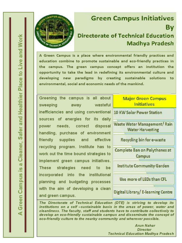 Green Campus Initiative | PDF | Compact Fluorescent Lamp | Sustainability