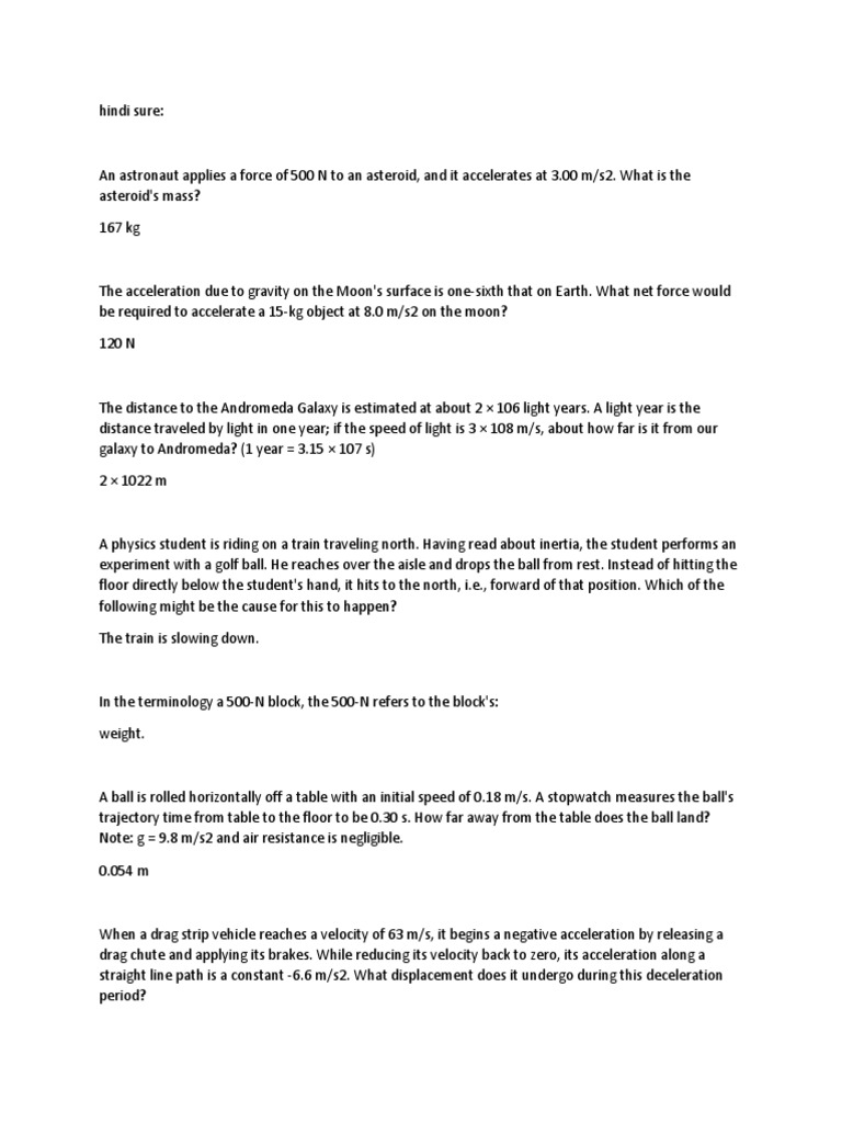 Physics | PDF | Friction | Force