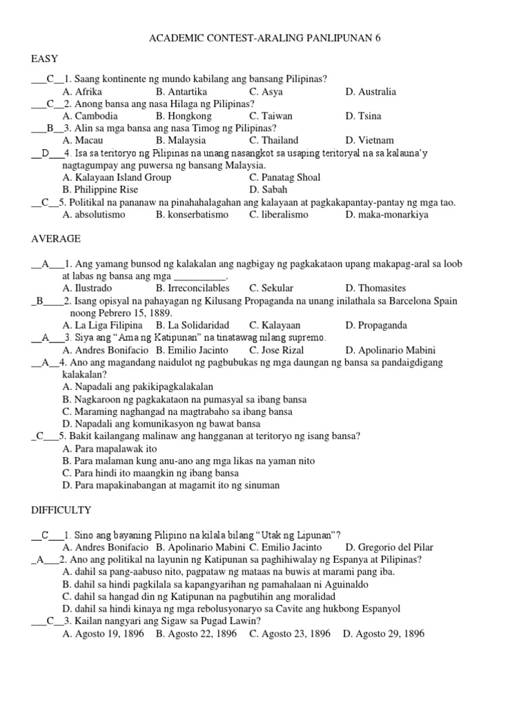 Academic Contest | PDF