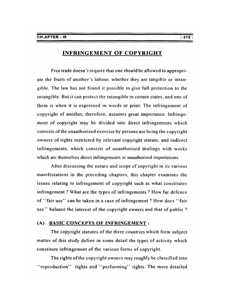 Copyright Infringement | PDF | Fair Use | Copyright