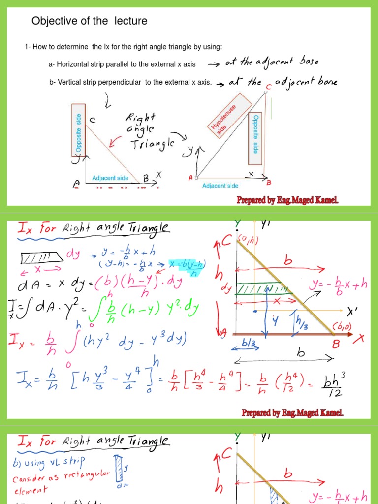 6-Right Angle Triangle Moment of Inertia-Ix - Case 1. | PDF | Teaching ...