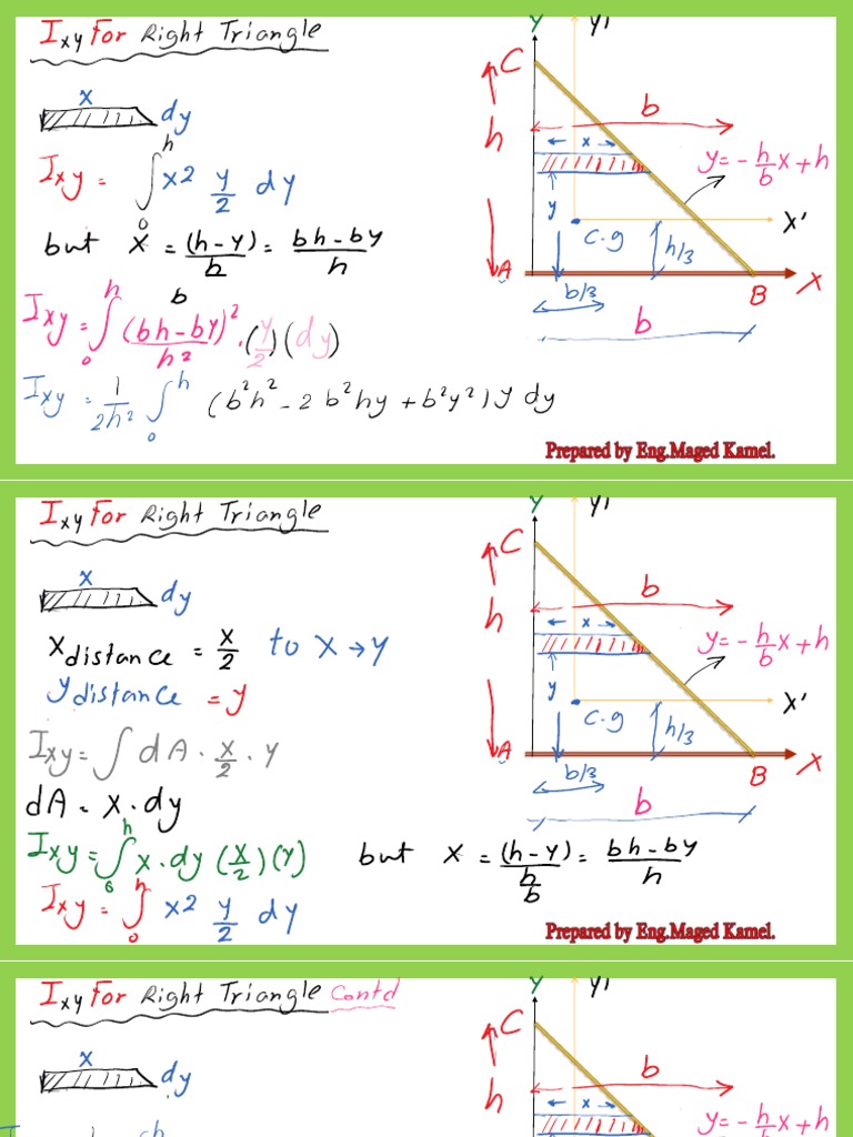 8-Product of Inertia For Right Angle Triangle Ixy | PDF
