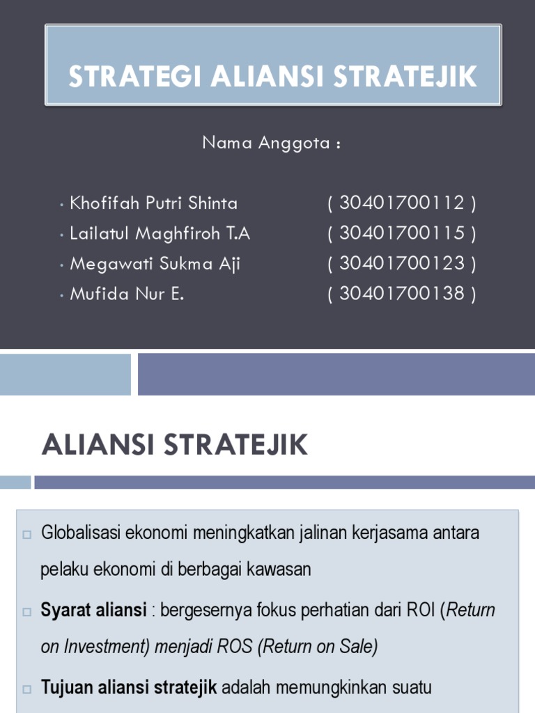 Aliansi Strategi | PDF | Karier & Perkembangan