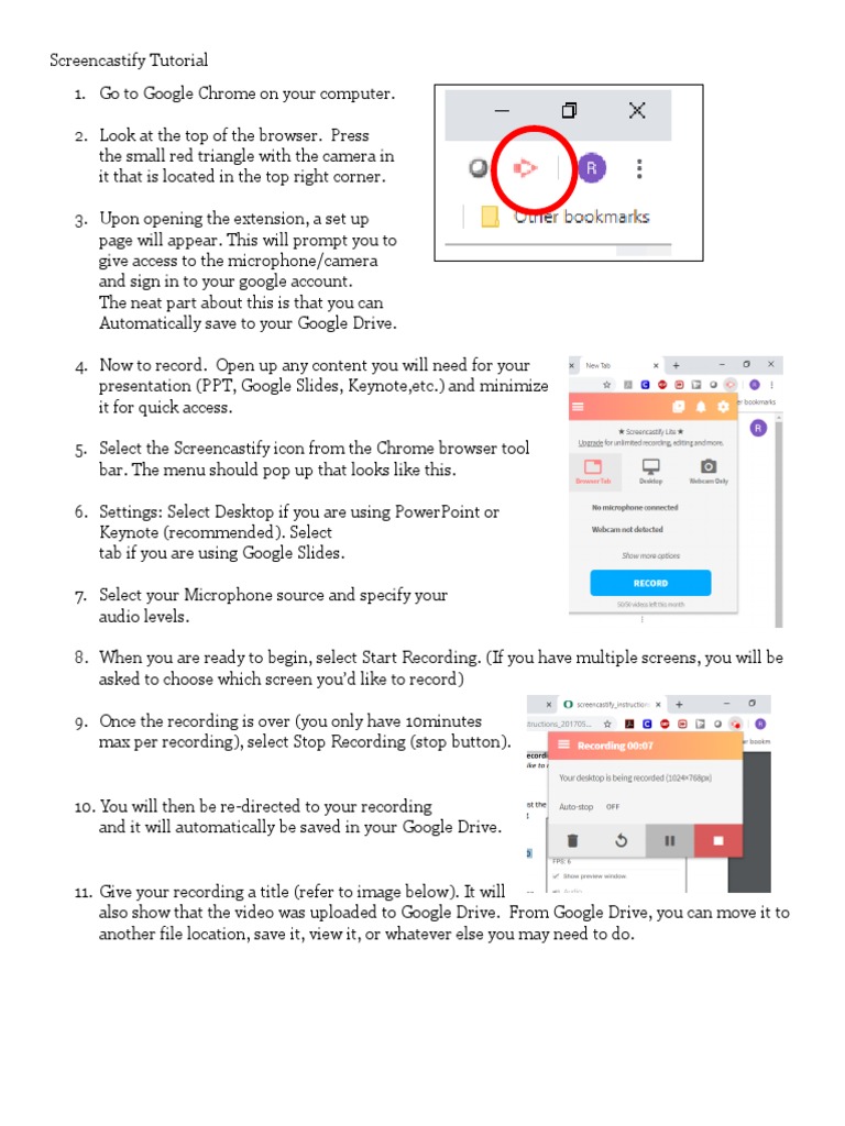 Screencastify Tutorial | PDF | Computers