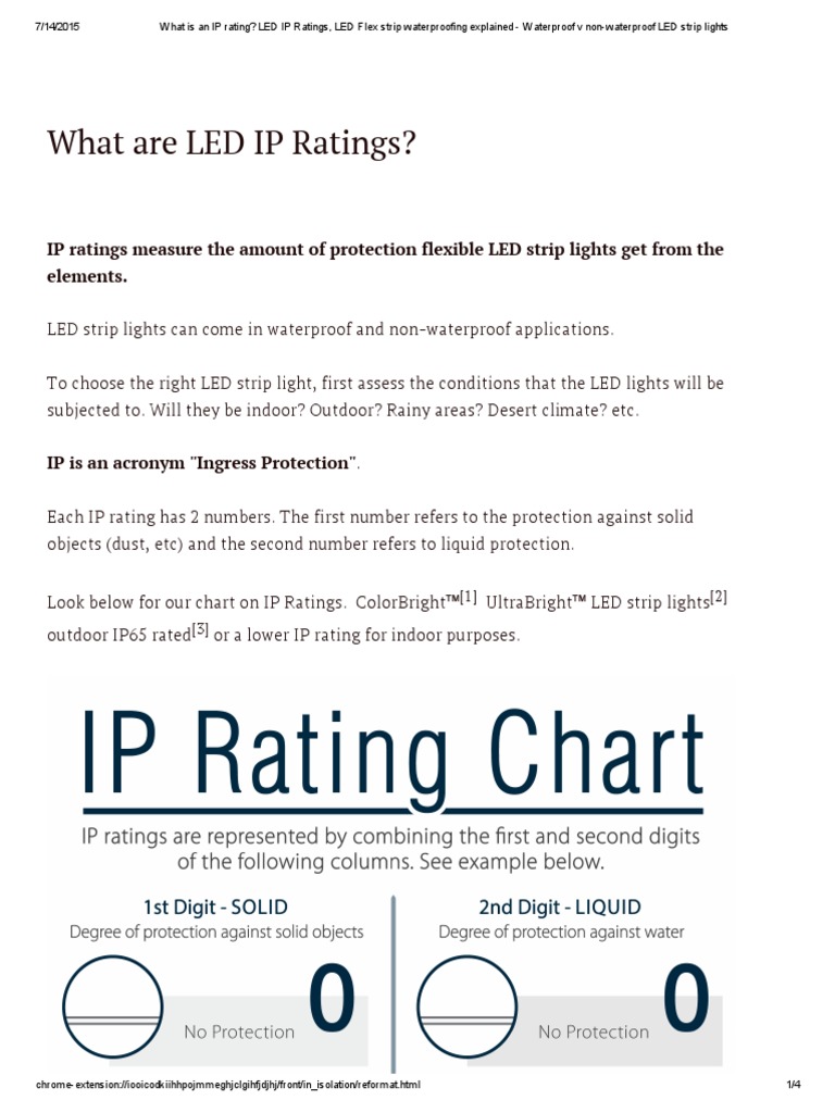 Ip Rating Chart | Download Free PDF | Building Engineering | Electrical Engineering