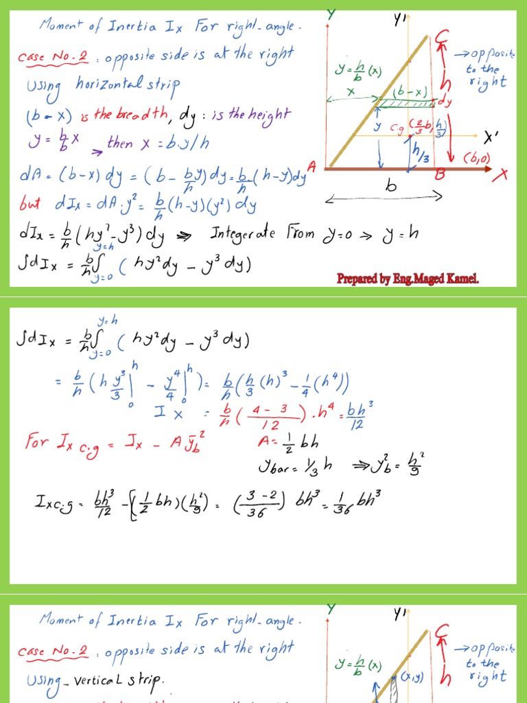 9-Right Angle Triangle Moment of Inertia-Ix - Case 2 | PDF
