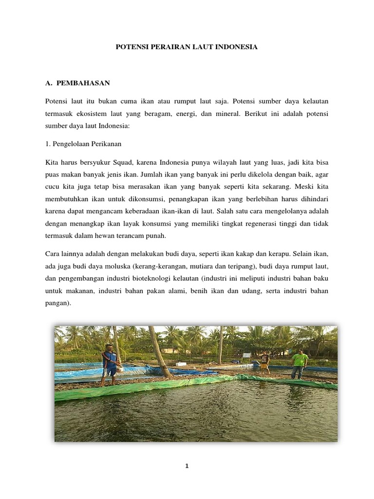 Isi Tugas Perairan Laut Indonesia | PDF | Sains & Matematika