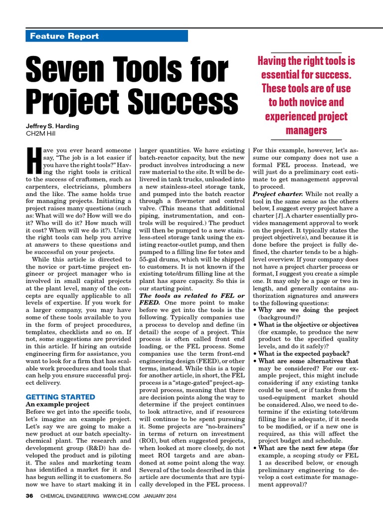 Seven Tools For Project Success | PDF | Risk | Engineering
