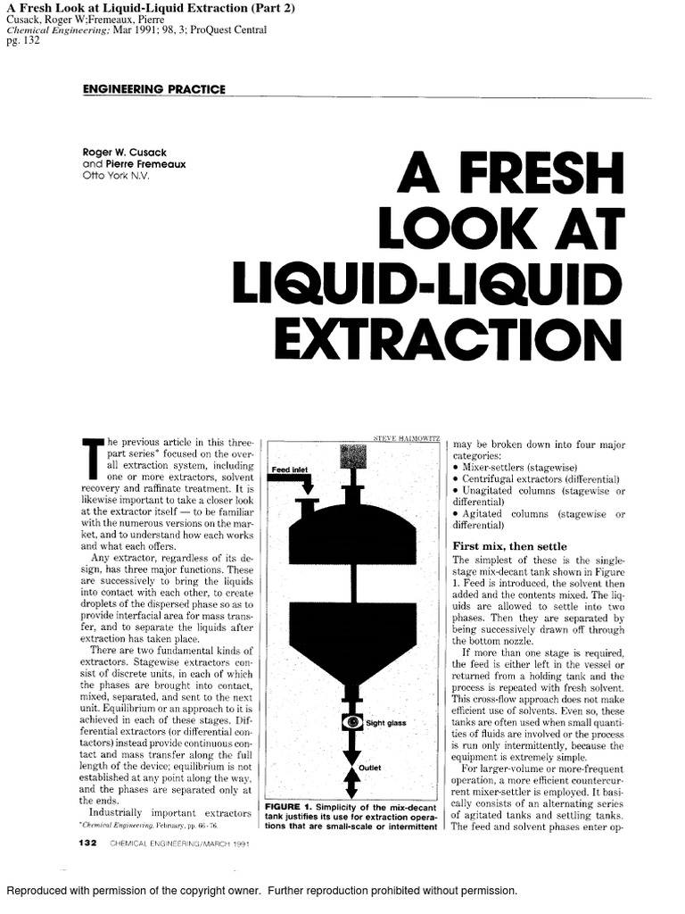 Roger A Fresh Look at Liquid-Liquid Extraction (Part 2) | PDF