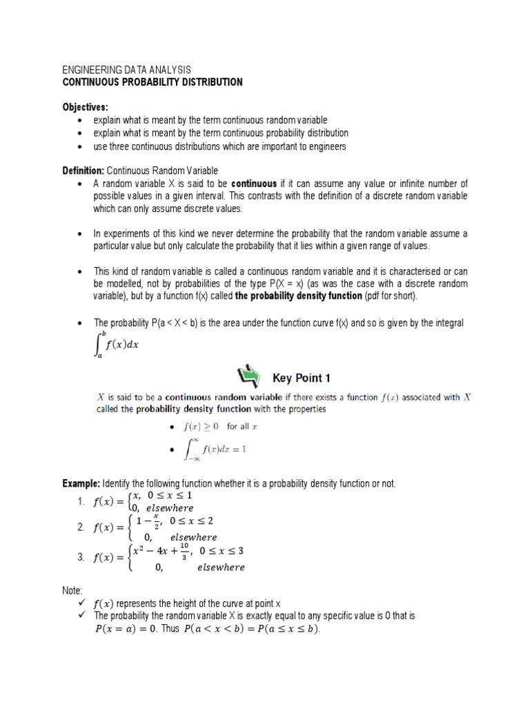 Eda Continuous Prob Distribution | PDF | Probability Distribution ...