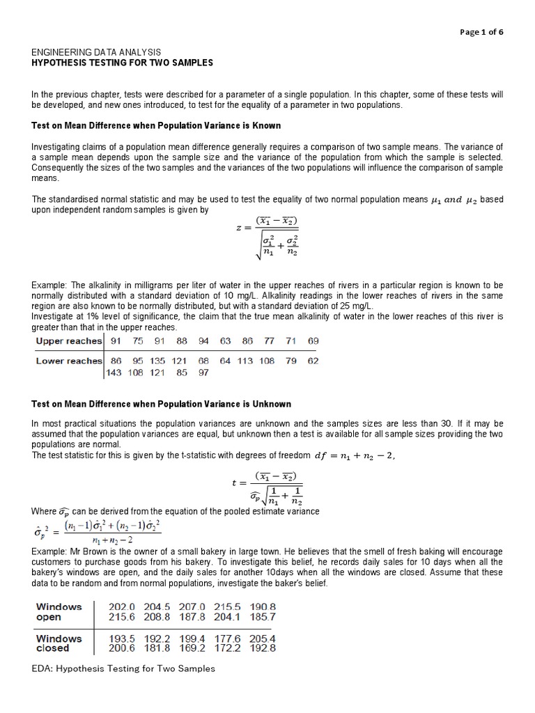 EDA-HYPOTHESIS-TESTING-FOR-TWO-SAMPLE (With Answers) | Download Free ...