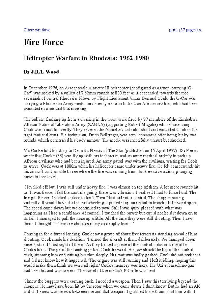 Fire Force | PDF | Rhodesia | Aviation