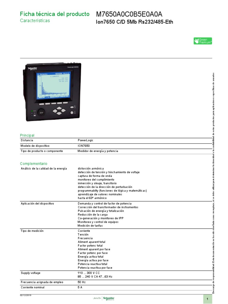 Ion7550 Ion7650 M7650a0c0b5e0a0a | PDF | Energia electrica | Residuos