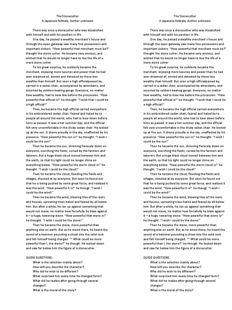 The Stone Cutter | PDF