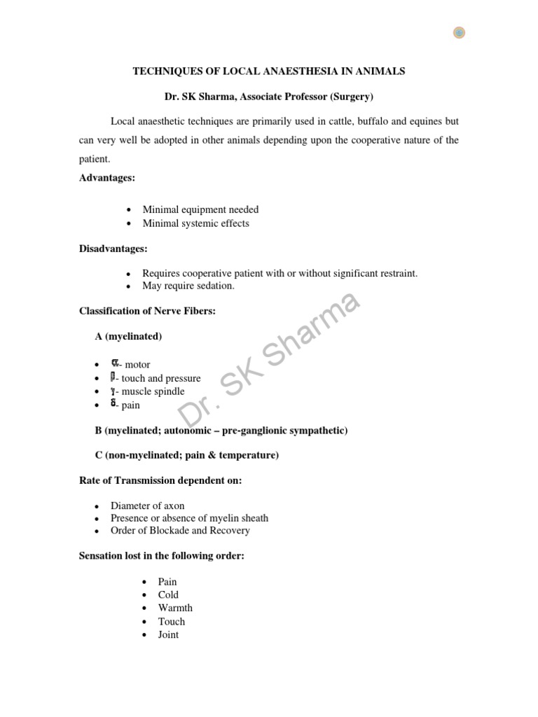 Local Anaesthesia Techniques in Cattle | PDF | Elbow | Anesthesia