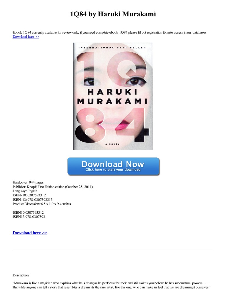 1q84 1 | PDF | Books