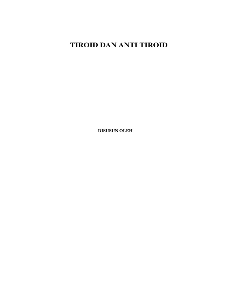 Obat Tiroid dan Anti Tiroid: Panduan | PDF | Kesehatan Holistik