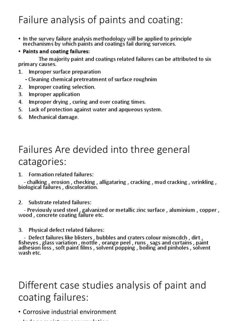 Failure Analysis of Paints and Coating | Download Free PDF | Paint ...
