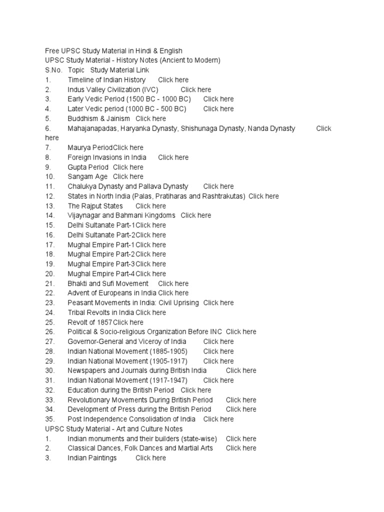 Free UPSC Study Material in Hindi & English PDF | PDF | Nature