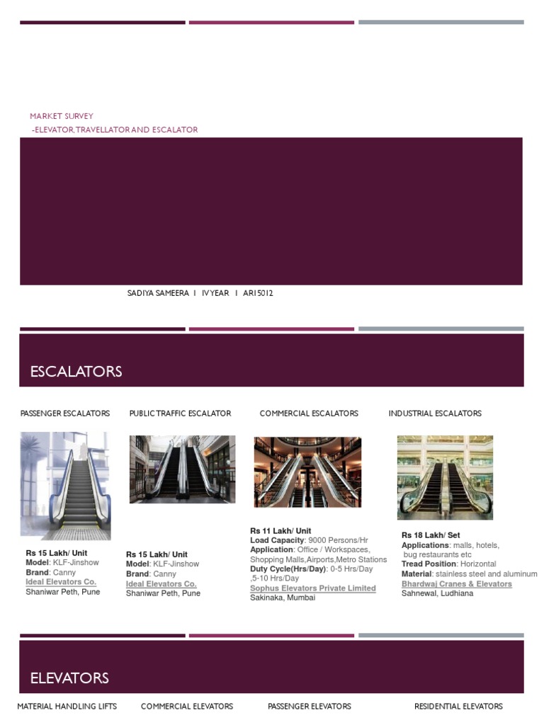 Escalators, Travellators and Escalators | PDF | Escalator | Elevator