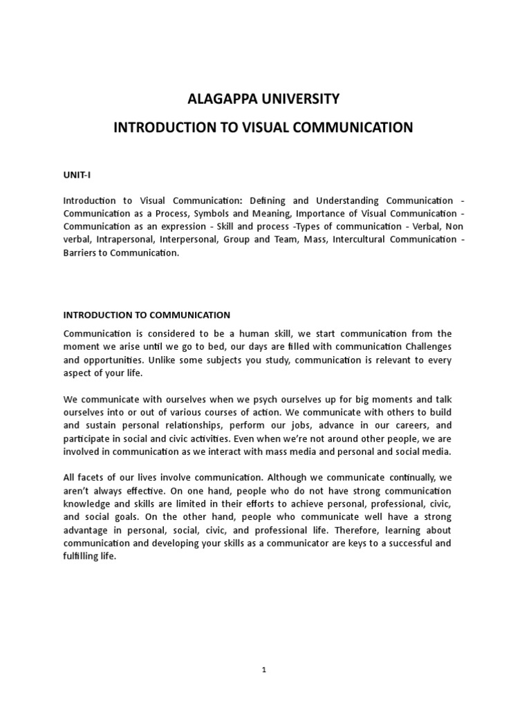 Introduction To Visual Communication | PDF | Symbols | Communication