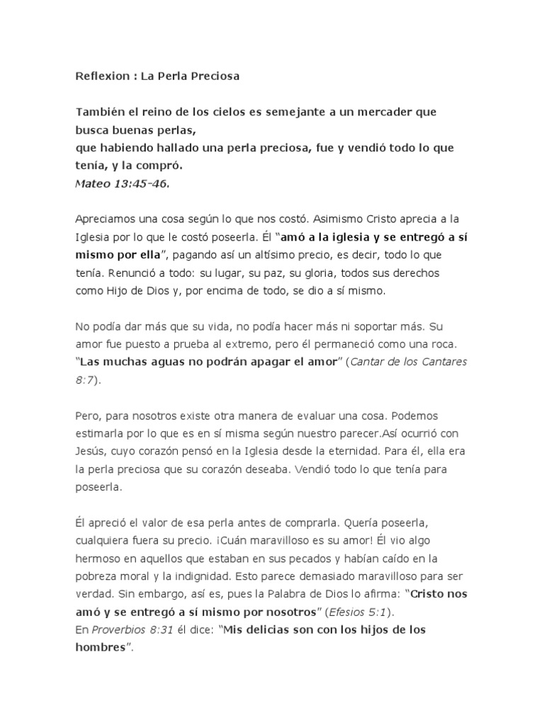 Perla Preciosa | PDF | Cristo (título) | Amor