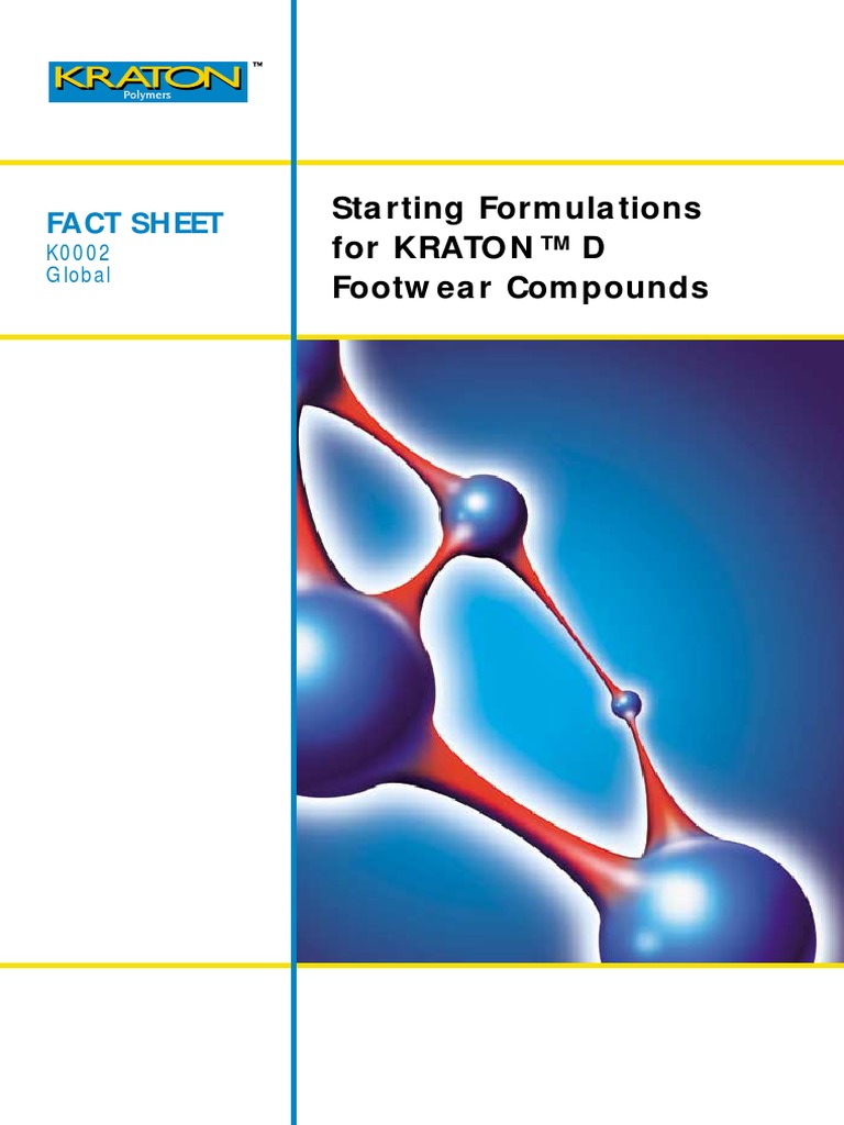 Fact Sheet Starting Formulations For Kraton D | PDF | Shoe | Polystyrene