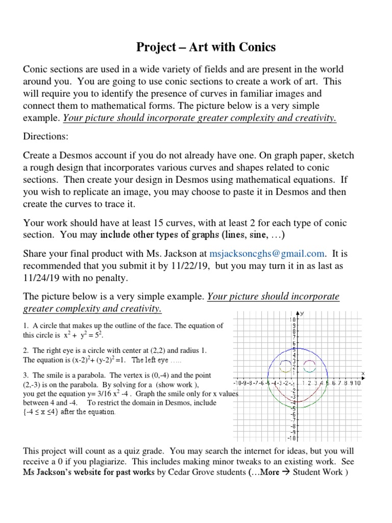 Project - Art With Conics | PDF | Curve | Equations