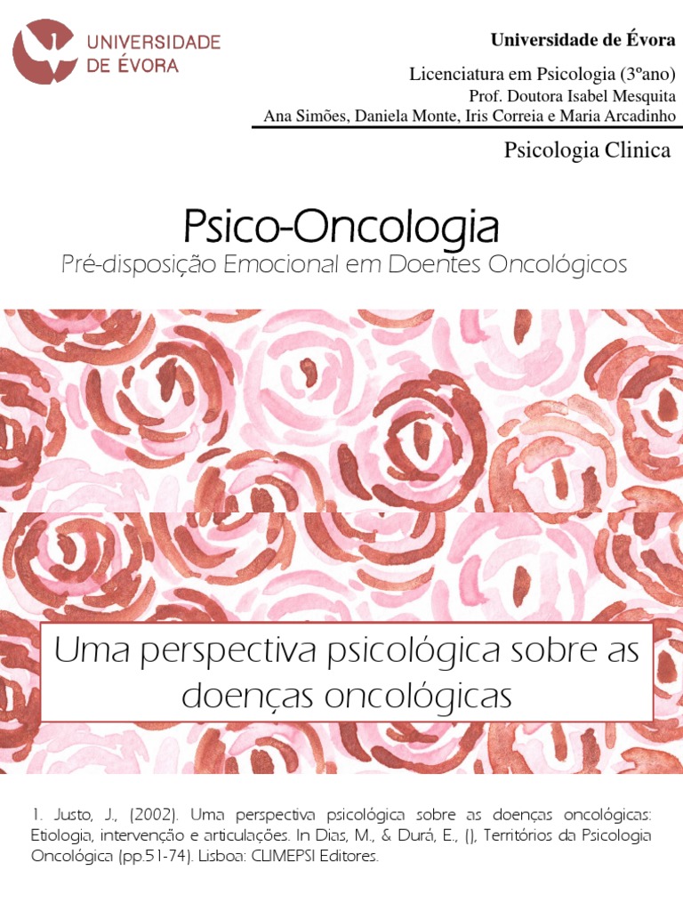 Psico Oncologia | PDF | Câncer | Depressão