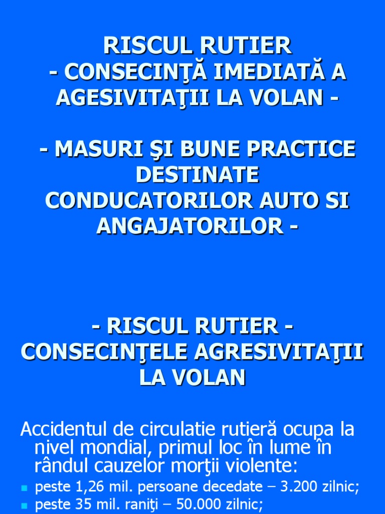 Agresivitate in Trafic ARSSM | PDF